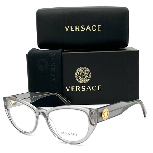 Versace | Accessories | New Versace Ve328b 593 Transparent Grey ...